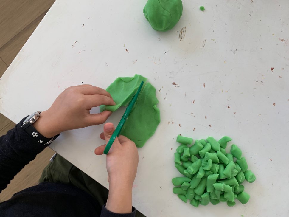 Scissor Skill Practice: Cutting Playdough - Playgroup WA